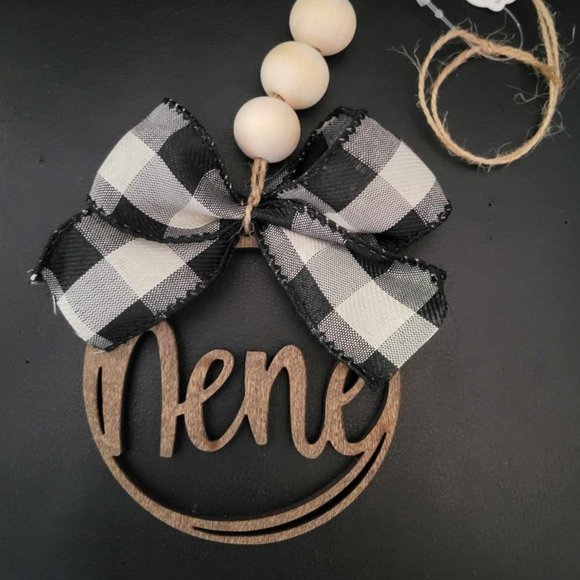 Accents | Maple Wood Monogram Car Charms Nene | Poshmark